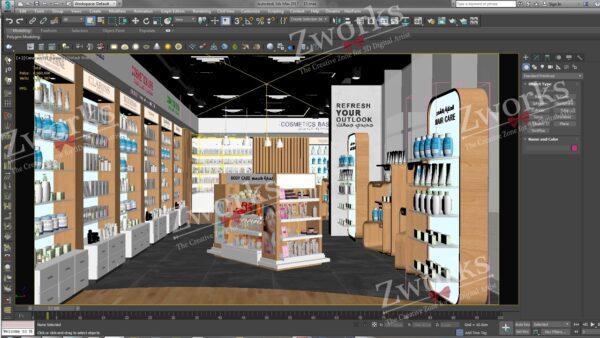 Pharmacy Interior Design 3D Model | Zworks 3D Models