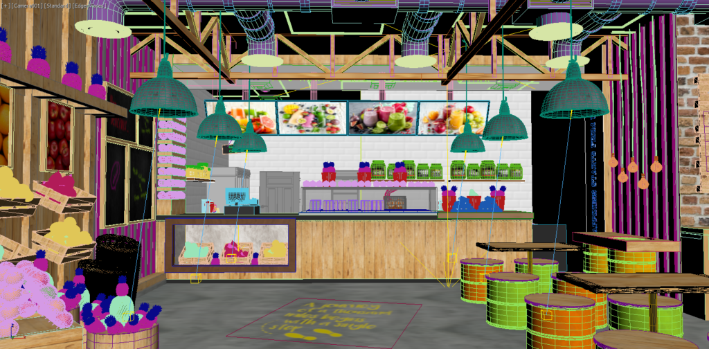 Juice Store 3D Model | Zworks 3D Models
