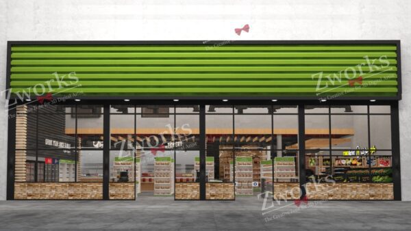 Supermarket Grocery 3D Model | Zworks 3D Models