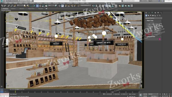 Roaster Interior Design 3D Model | Zworks 3D Models