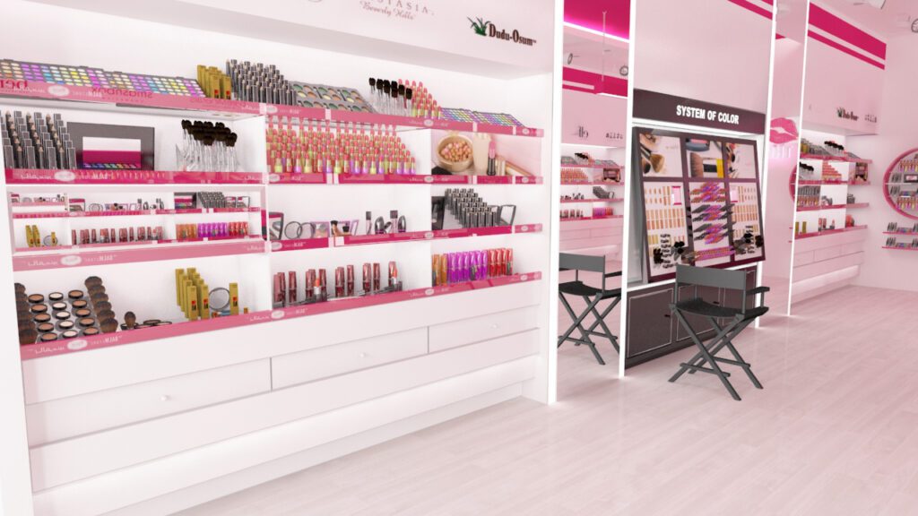 Makeup Shop Interior Design 3D Model | Zworks 3D Models