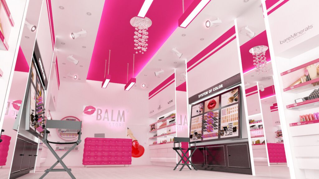 Makeup Shop Interior Design 3D Model | Zworks 3D Models