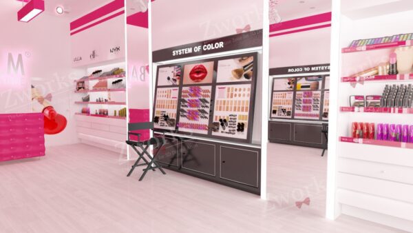 Makeup Shop Interior Design 3D Model | Zworks 3D Models