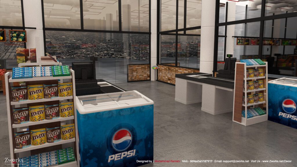 Supermarket Grocery 3D Model | Zworks 3D Models