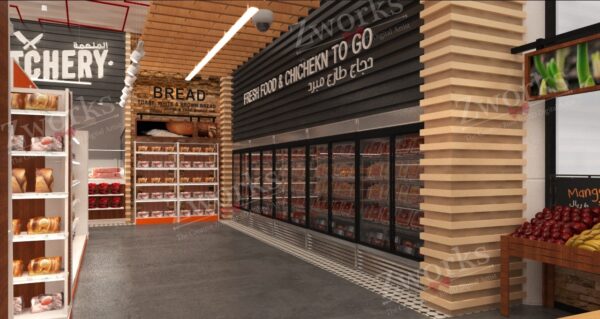 Supermarket Grocery 3D Model | Zworks 3D Models