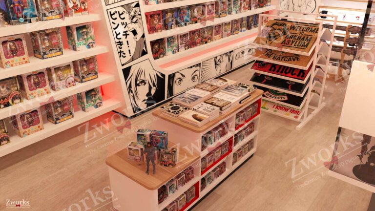 Anime Comic Interior Design 3D Model | Zworks 3D Models