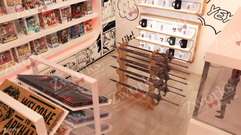 Anime Comic Interior Design 3D Model | Zworks 3D Models