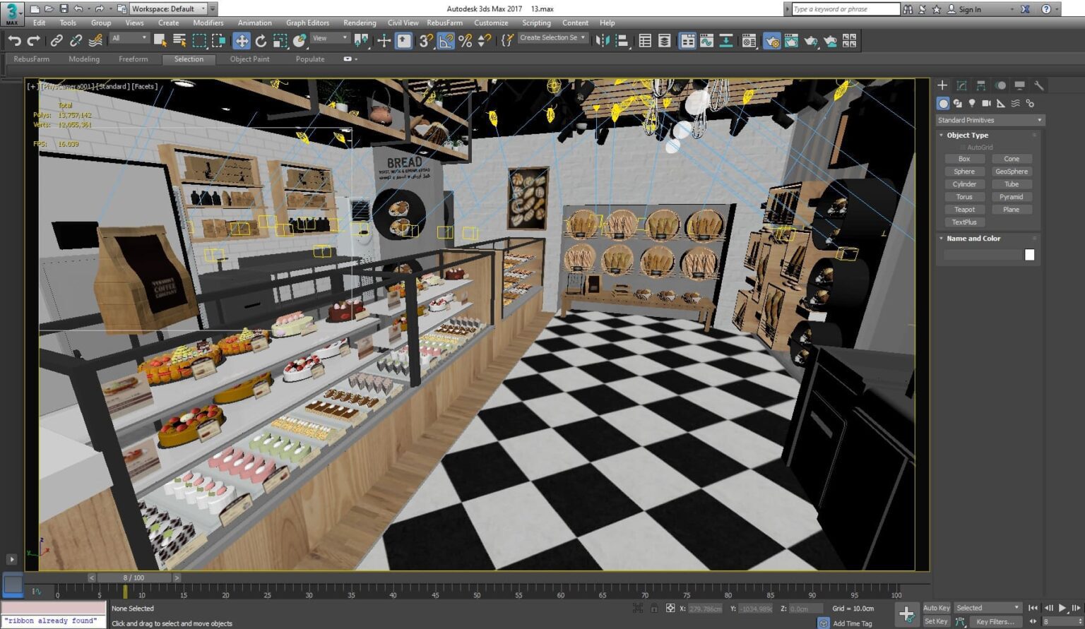 Bakery Shop 3D Model | Zworks 3D Models