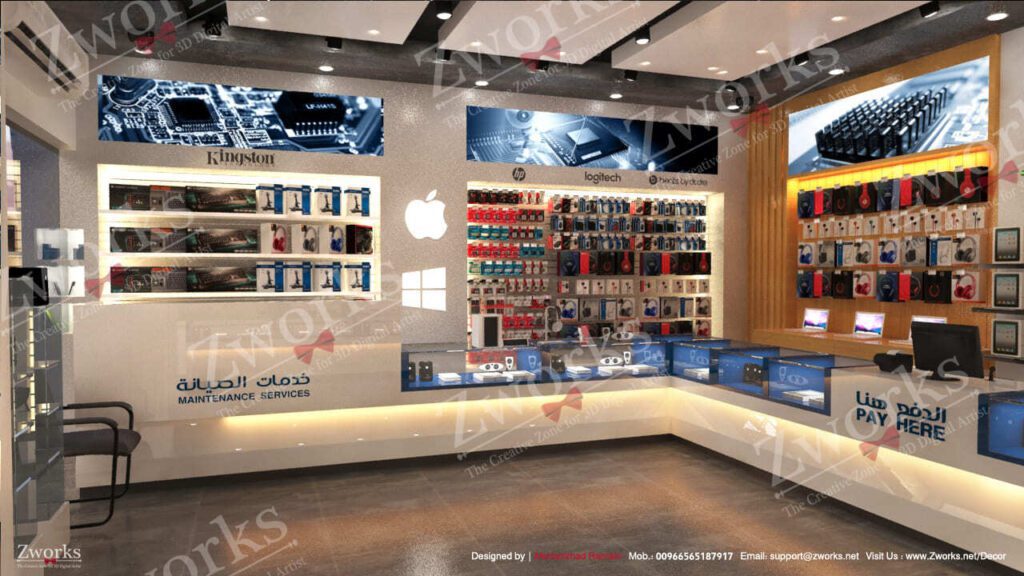 Computer Mobile Store 3D Model | Zworks 3D Models