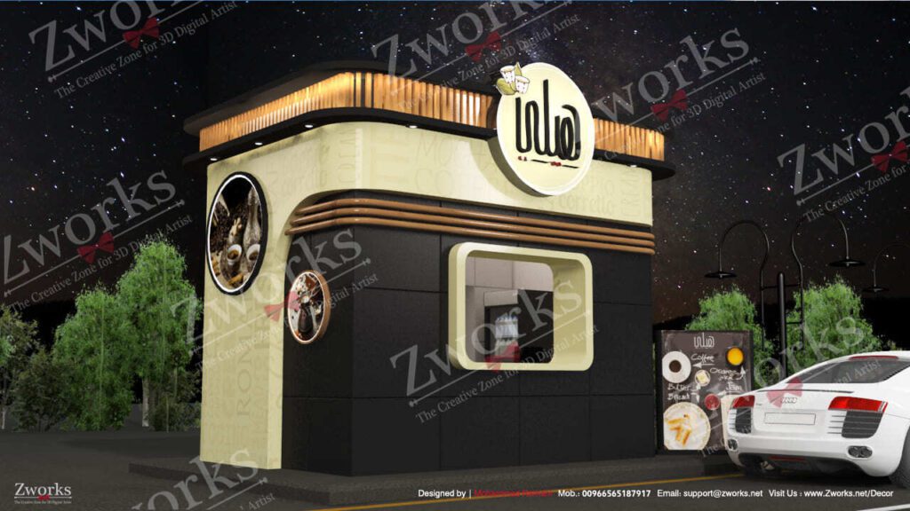Coffee Kiosk 3D Model | Zworks 3D Models