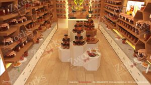 Honey Store Interior Design 3d model | Zworks 3D Models
