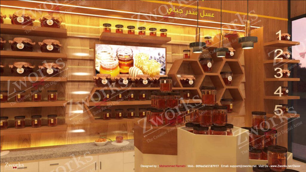Honey Store Interior Design 3d model | Zworks 3D Models