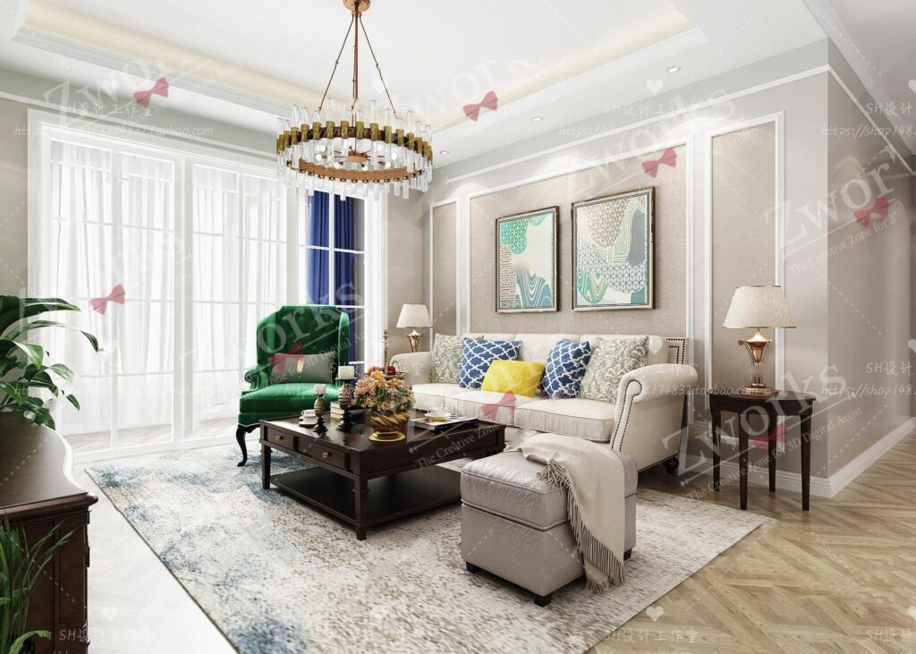 Download free Living Room Scene 3D Max | Zworks 3D Models