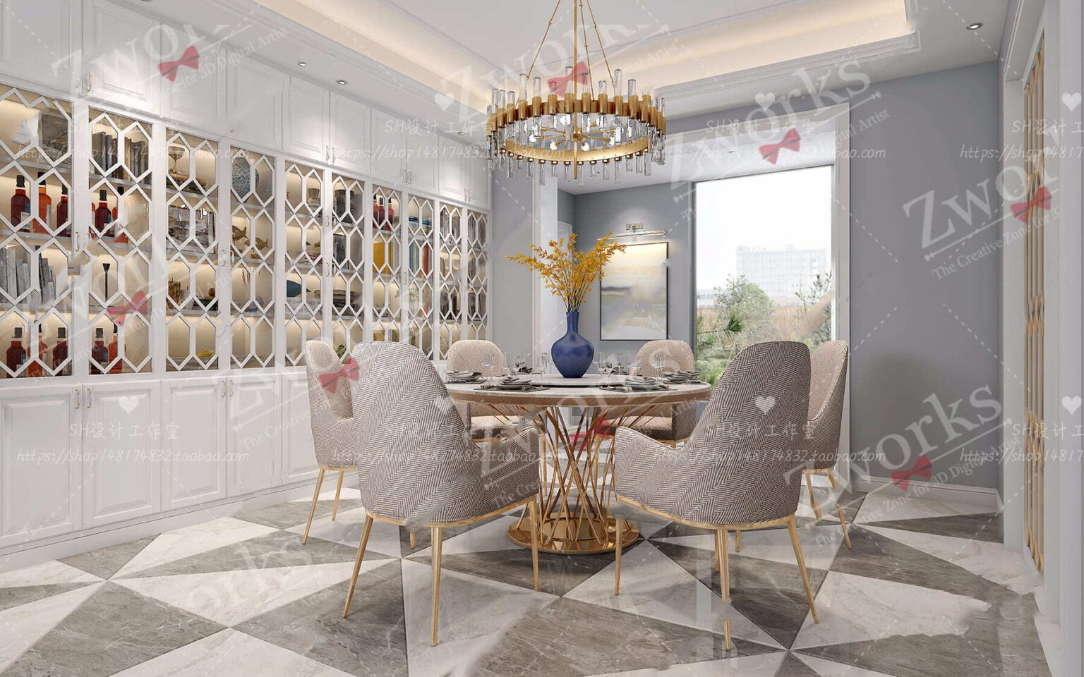 Living Room Interior Design 3d models Collection 01 | Zworks 3D Models