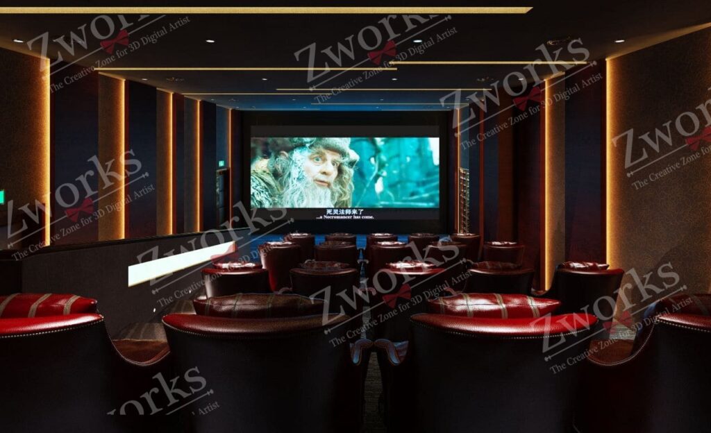 Download free Movie Theater 3d model | Zworks 3D Models