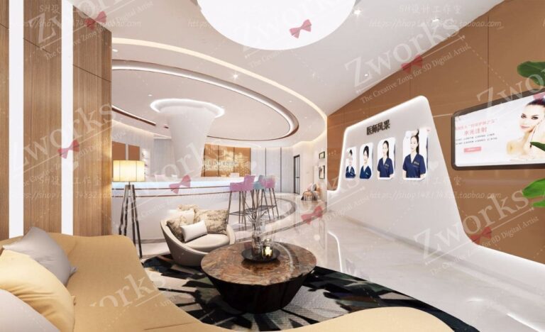 Spa Massage Interior Design 3d model | Zworks 3D Models