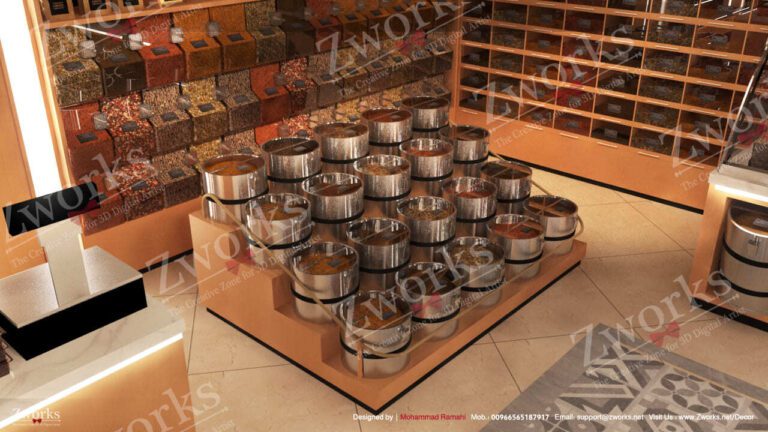 Spice Store Interior Design 3D Model | Zworks 3D Models