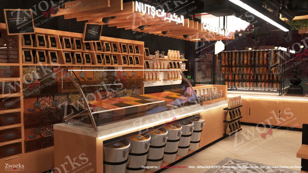 Spice Store Interior Design 3D Model | Zworks 3D Models