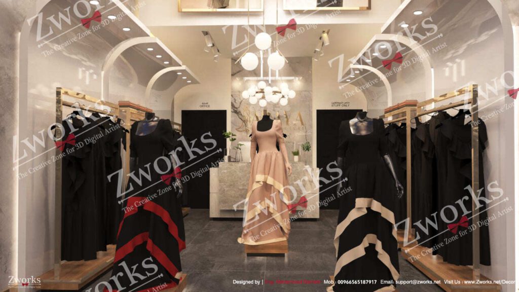 Clothing Store Interior Design 3d max tutorial | Zworks 3D Models