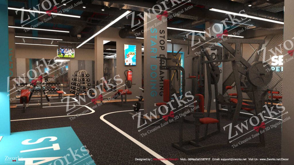 3D Max Tutorial design Gym 3d model | Zworks 3D Models