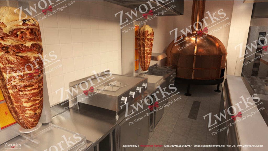 Shawarma restaurant 3D Model | Zworks 3D Models