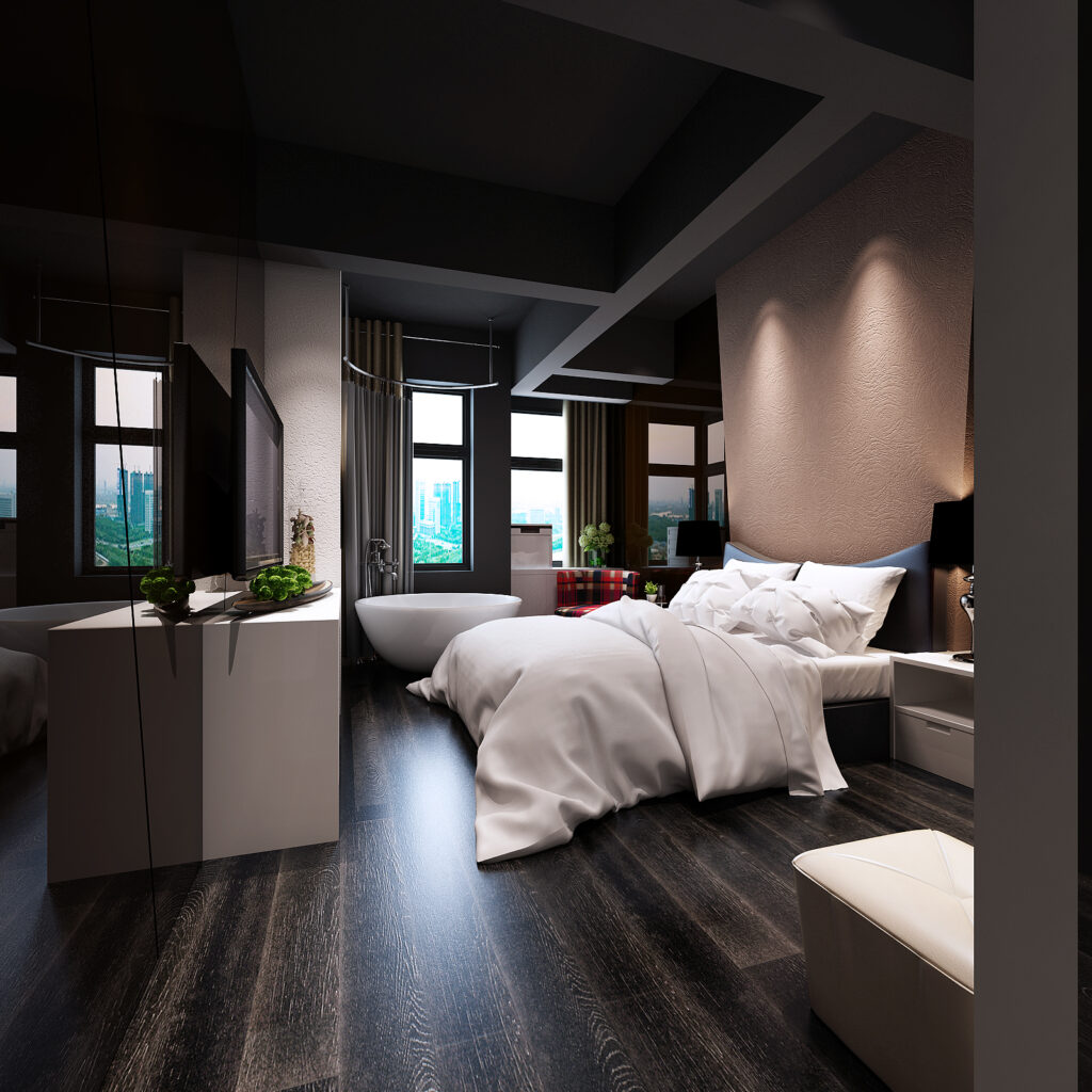 Hotel Bedroom 3D Model | Zworks 3D Models