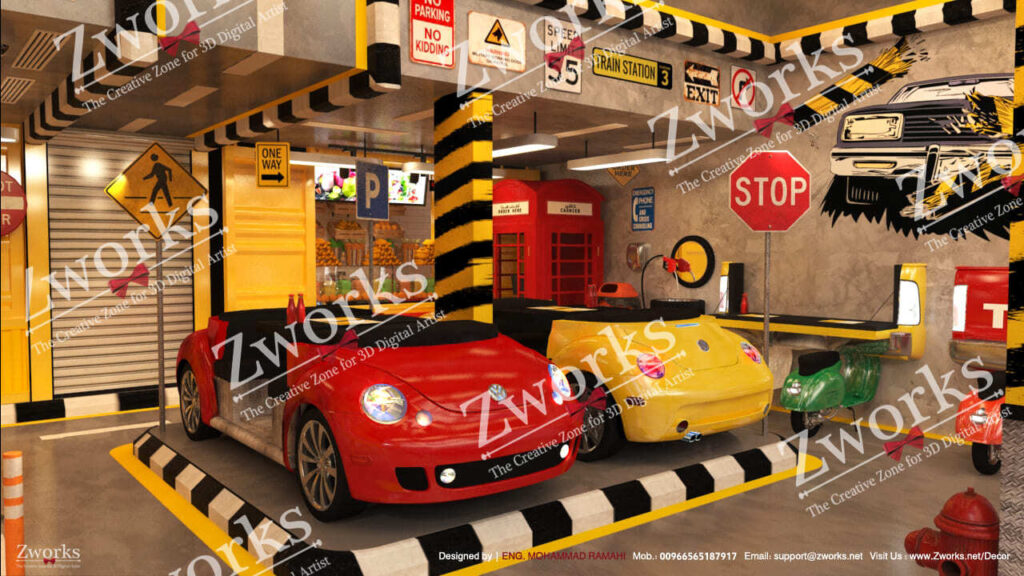 Volkswagen beetle car restaurant 3d model | Zworks 3D Models