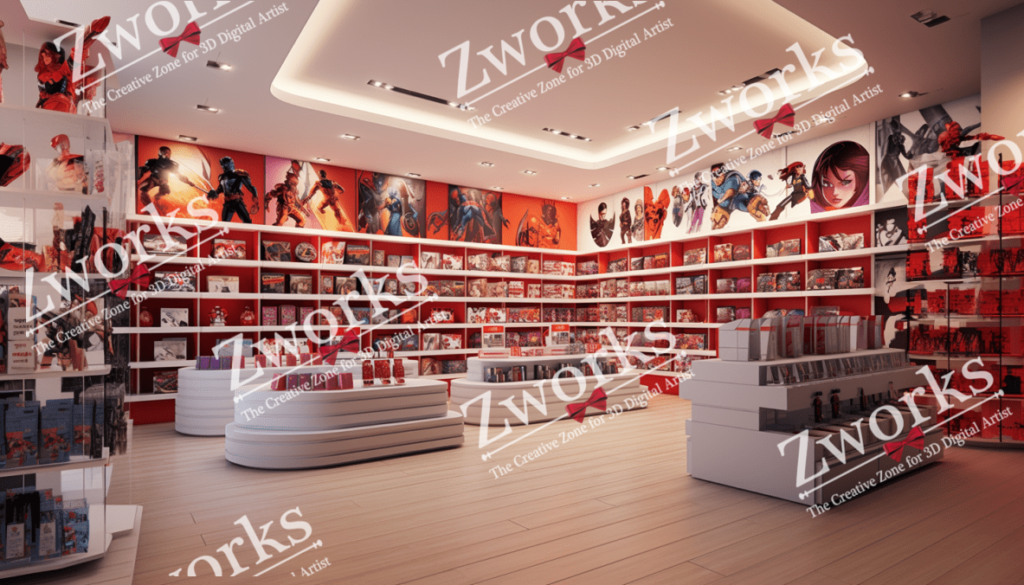 Toys store interior design