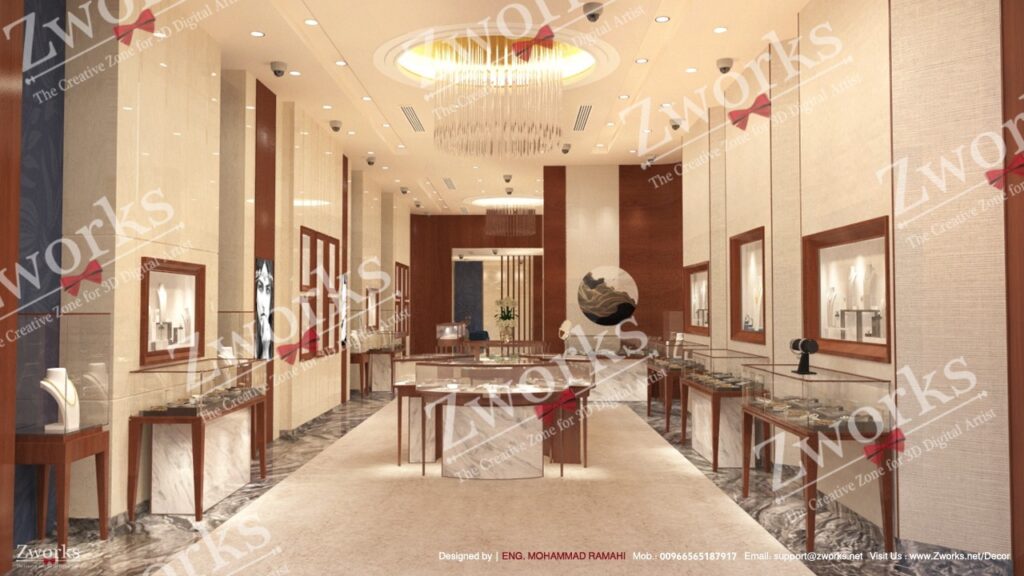 Cartier Jewelry Store Interior design 3d model
