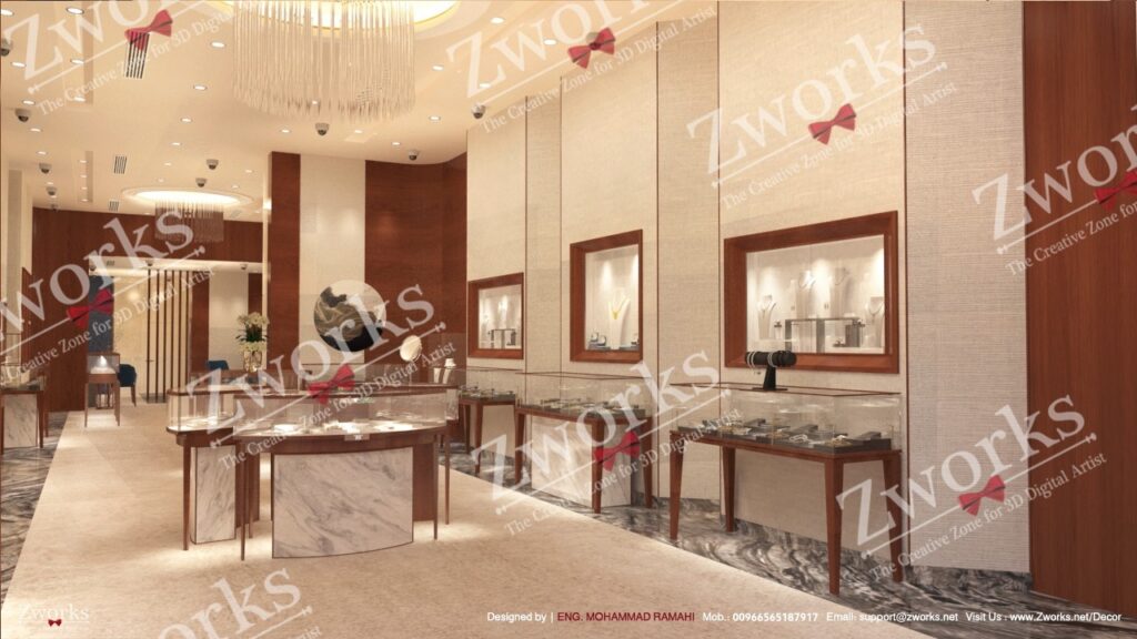 Cartier Jewelry Store Interior design 3d model