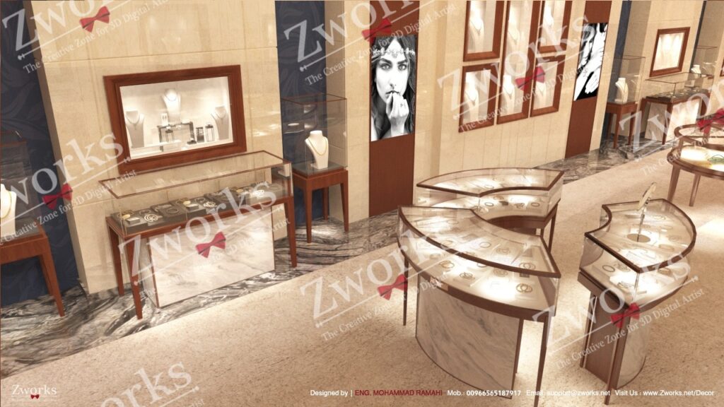 Cartier Jewelry Store Interior design 3d model