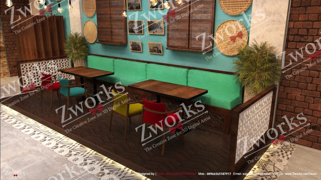 Modern Restaurant Interior Design 3D Model | Zworks 3D Models