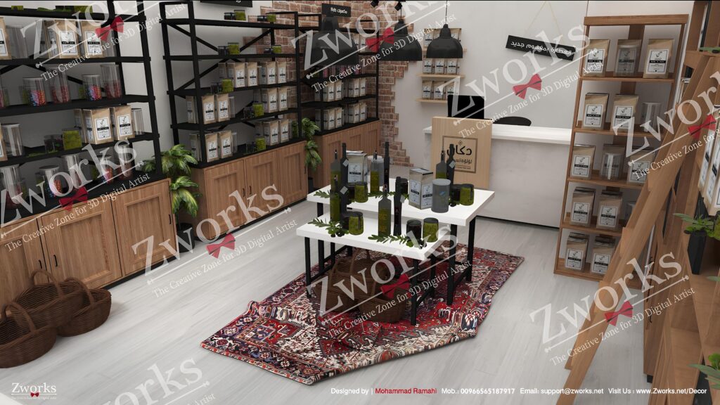 Modern Spices Shop Interior design 3d models | Zworks 3D Models