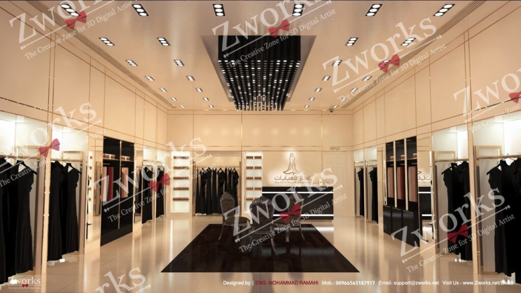 Abaya Store Interior design 3d model | Zworks 3D Models