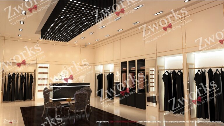 Abaya Store Interior design 3d model | Zworks 3D Models