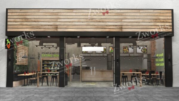 Healthy Food Restaurant 3D Model | Zworks 3D Models